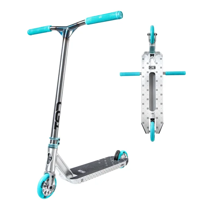 Core CG1 Complete Stunt Scooter - Raw/Teal - 7Ply Skate Store